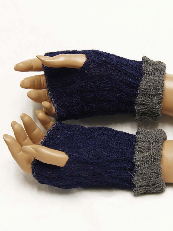 Alpaca wool fingerless gloves store