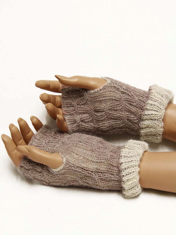 Fingerless wool gloves Atena Winter fingerless gloves La Mamita